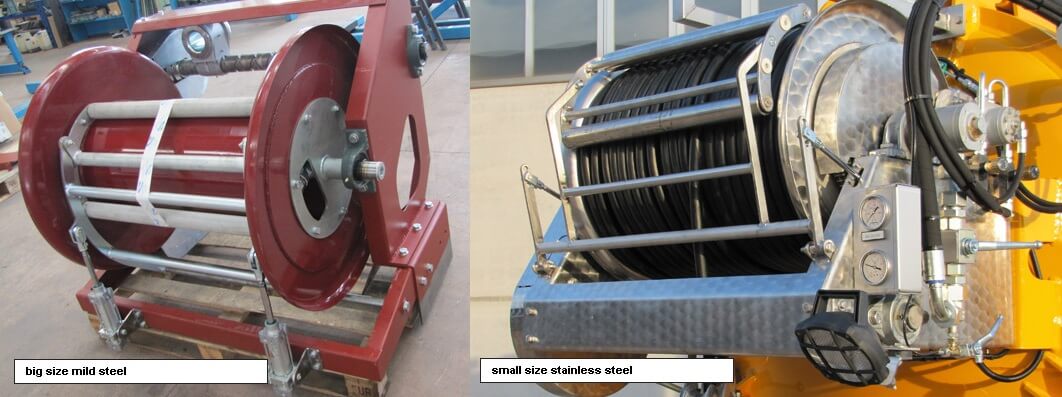 SWIVELLING JETTING HOSE REEL