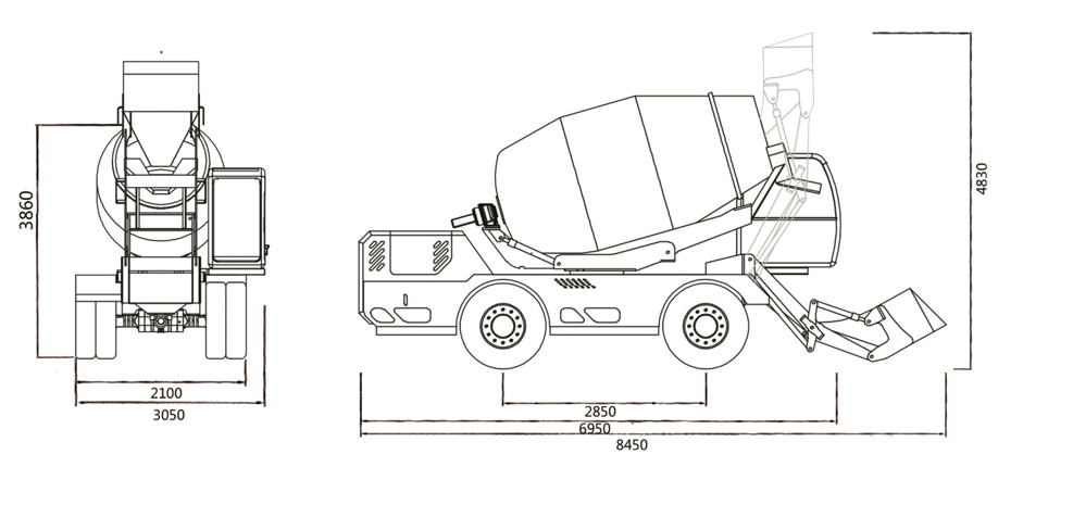 SELF LOADING CONCRETE MIXER